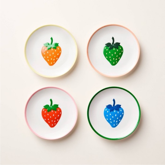 kate spade | Dining | Kate Spade X Target Strawberry Melamine Plates 4 ...
